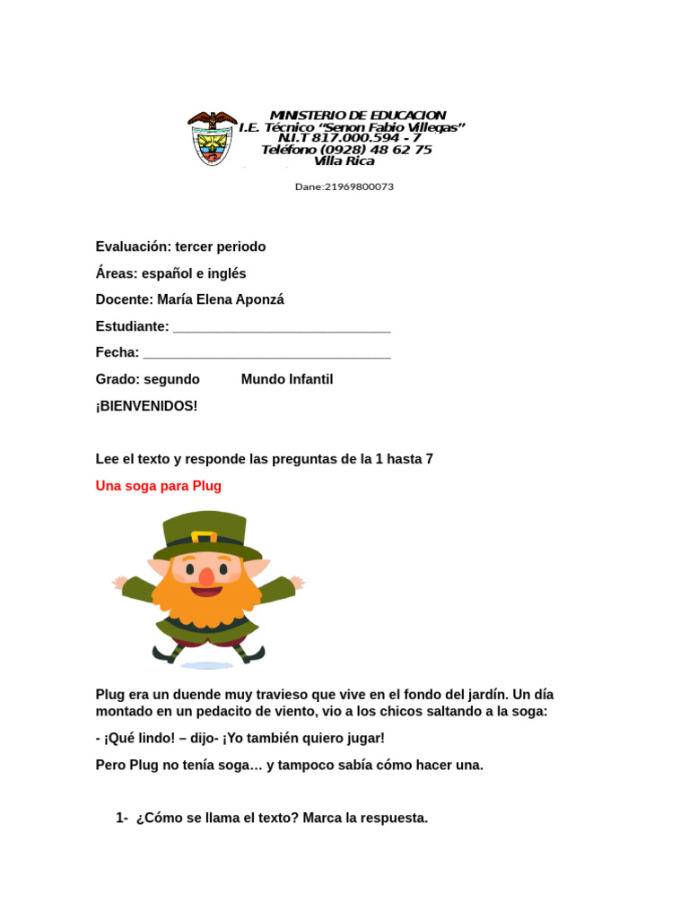 EXAMEN DE ESPAÑOL 3 final | PDF
