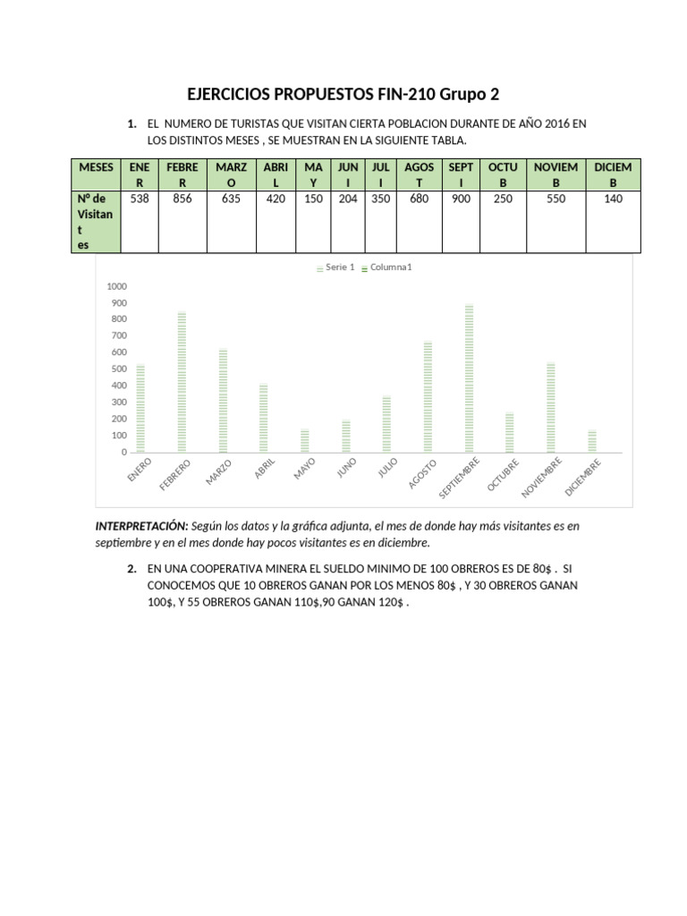 EJERCICIOS ESTADISTICA Propuestos | PDF
