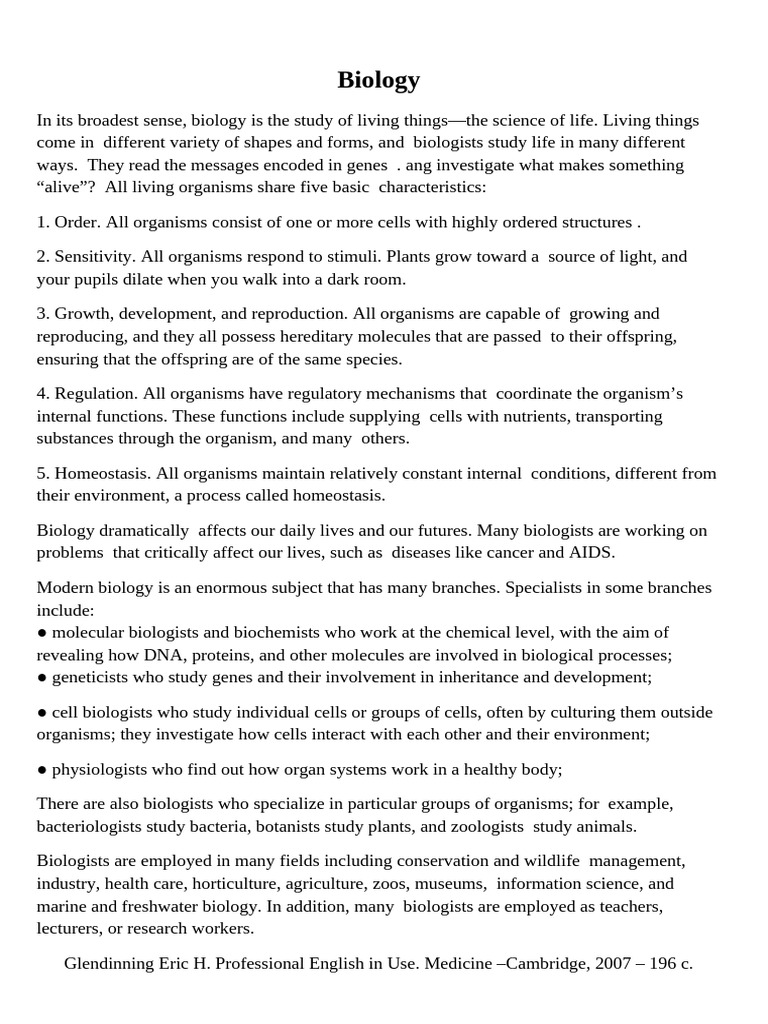 Biology Text | PDF
