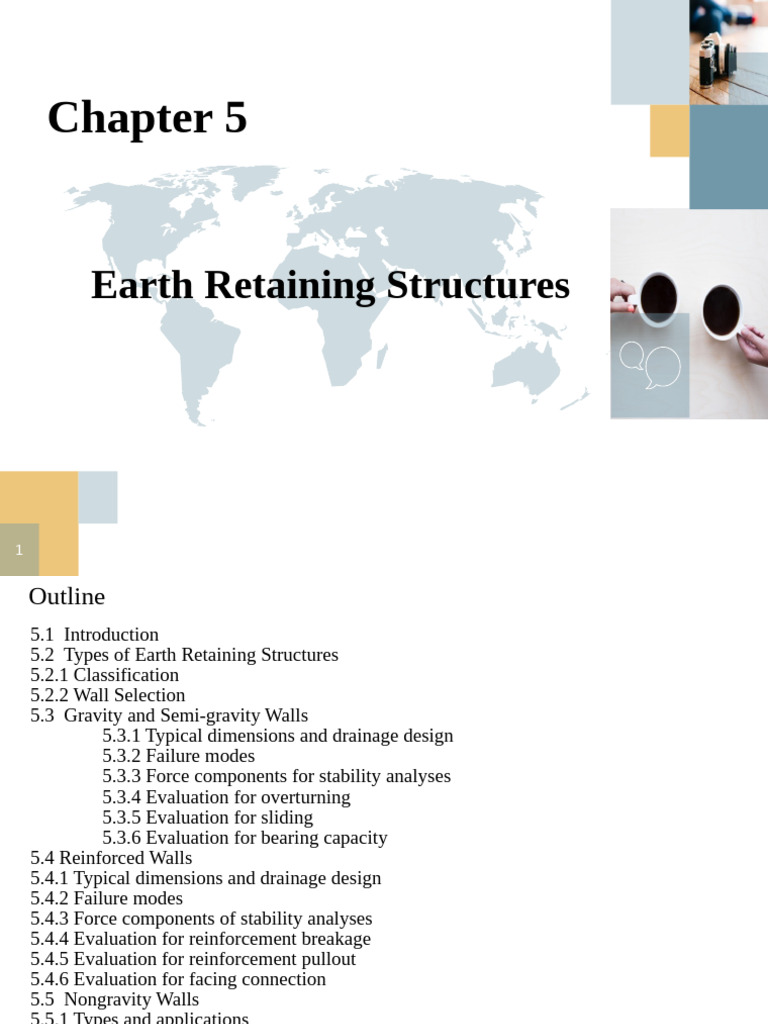 Chapter5 Earth Retaining Structures | PDF