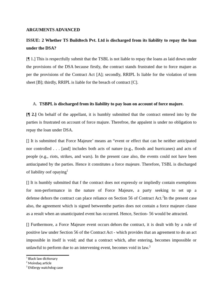 ARGUMENTS ADVANCED | PDF