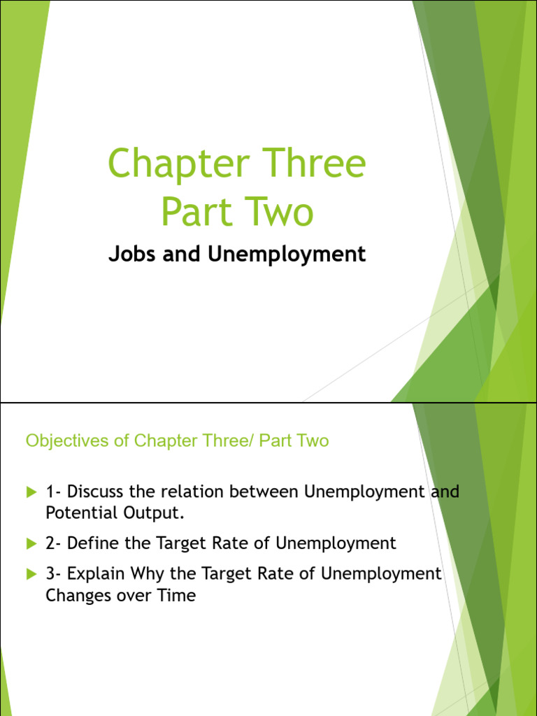 Chapter Three-Part Two - Jobs and Unemployment - Lecture Six | PDF