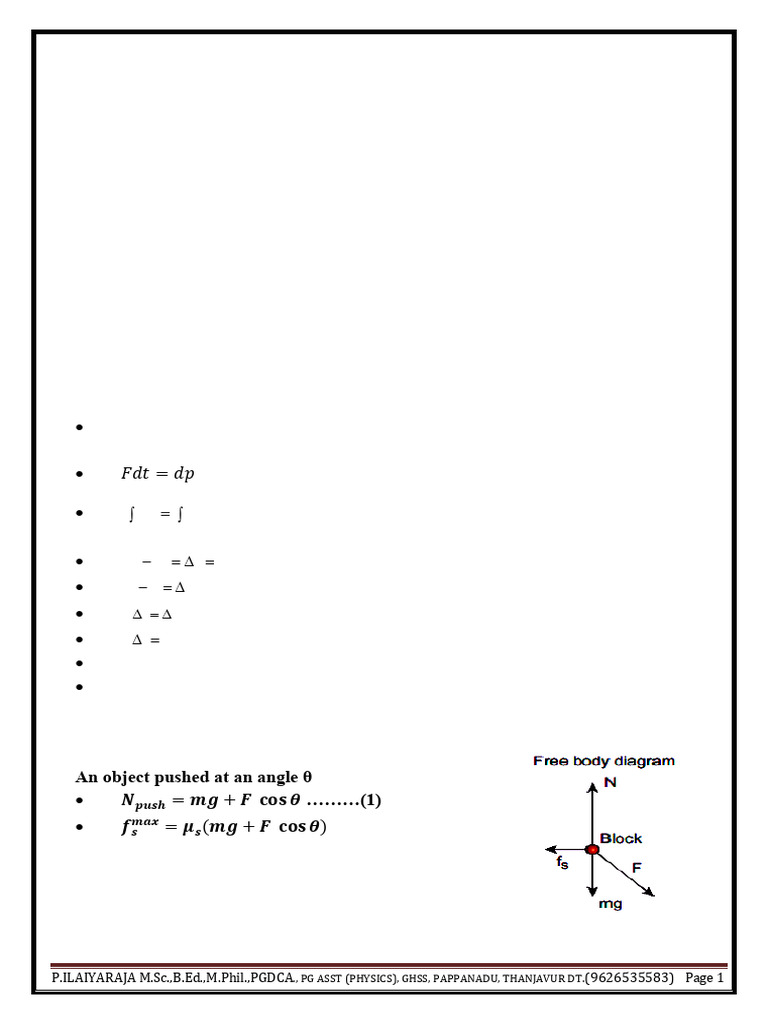 49 11th Physics Unit 34 Study Materials English Medium | PDF