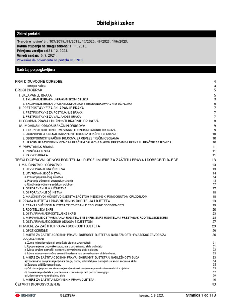 Obiteljski-Zakon (v5) | PDF