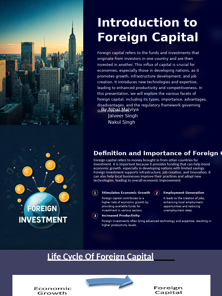 Foreign - Capital Final | PDF | Foreign Direct Investment | Investing