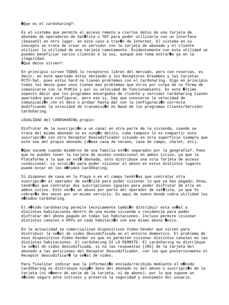 Que Es El Cardsharing | PDF
