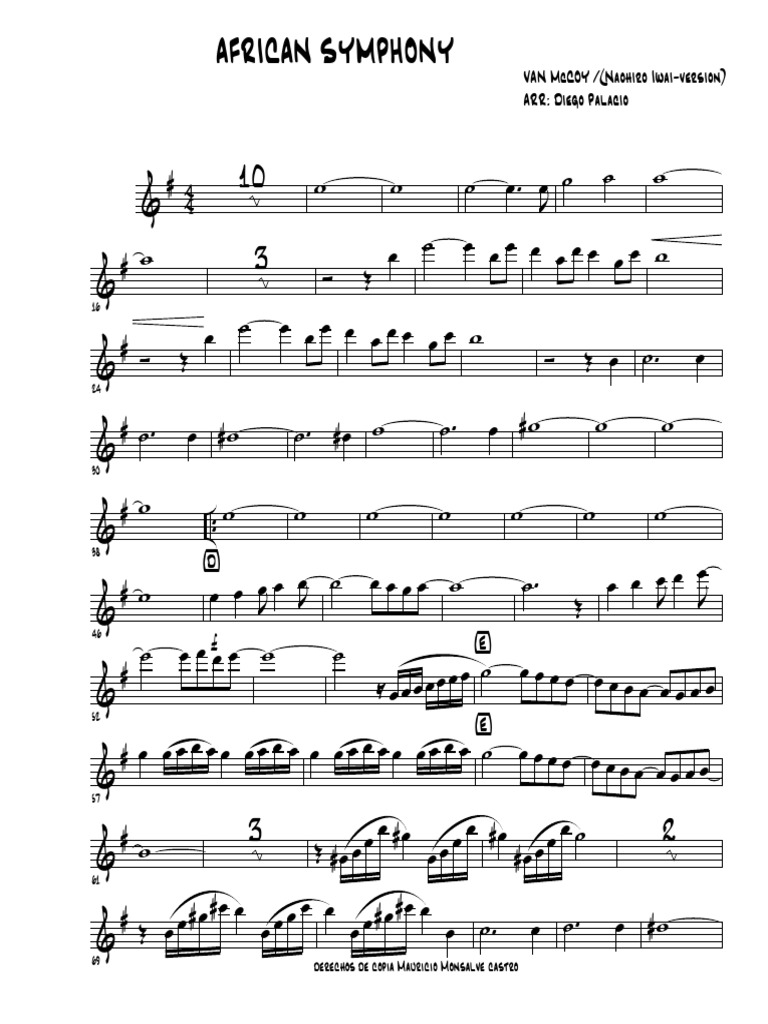 AFRICAN SYMPHONY - Clarinet in BB 1 | PDF