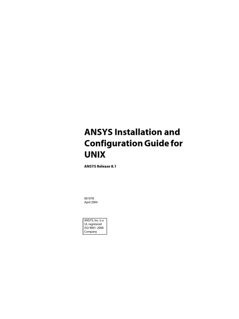 Ansys 8.1 Installation Guide | PDF | Installation (Computer Programs ...