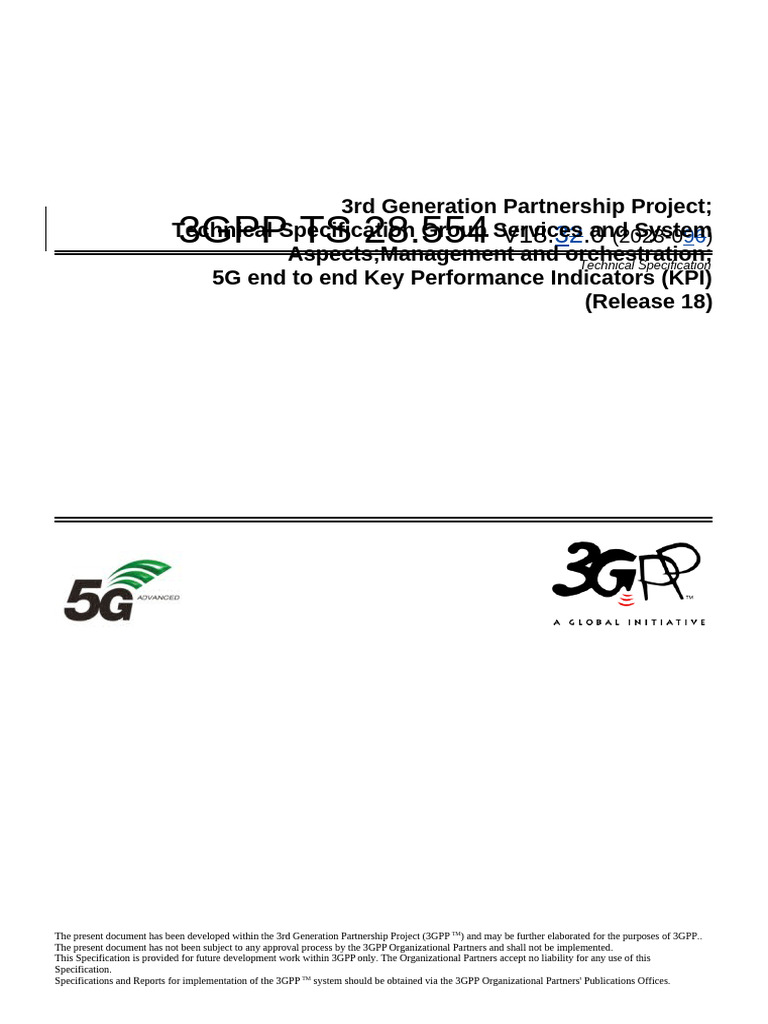 3GPP TS 28.554 | PDF