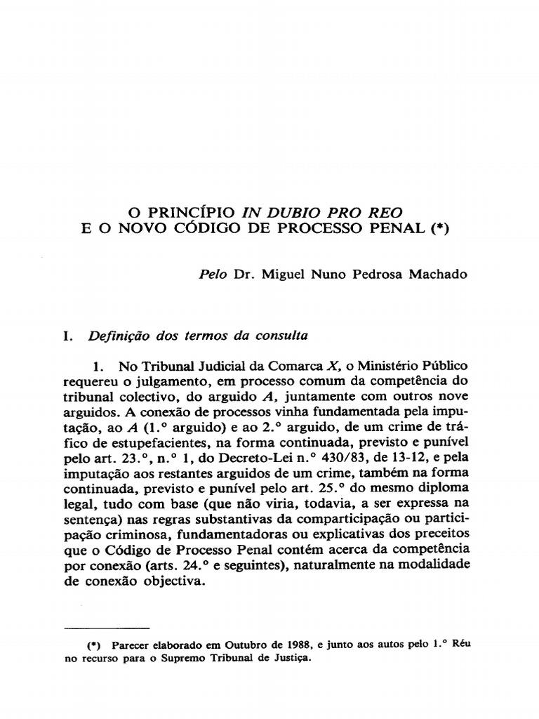 O Principio in Dubio Pro Reo | PDF