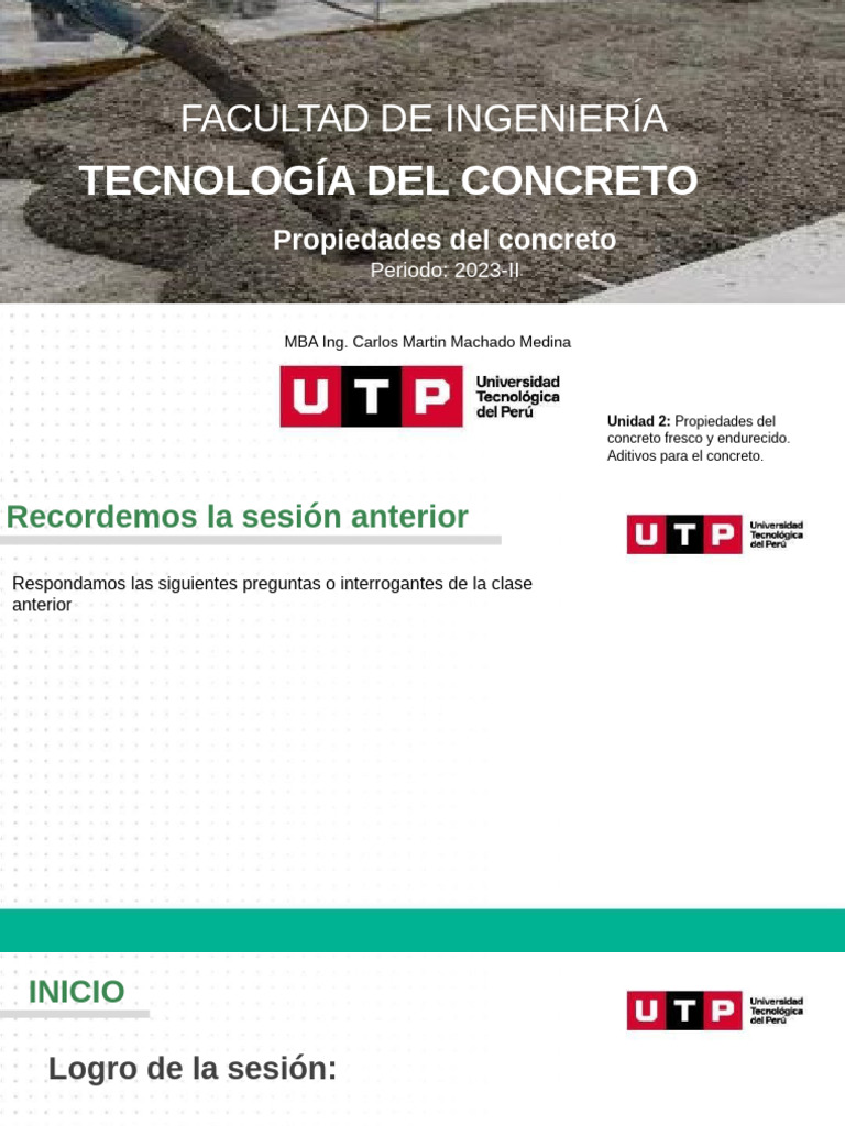 S06-S01 - Propiedades Del Concreto | PDF