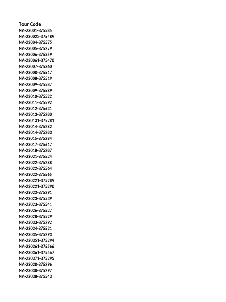 Juneau Tour Codes 11-9 | PDF