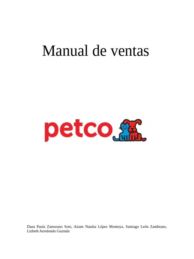 Manual de Ventas Petco | PDF