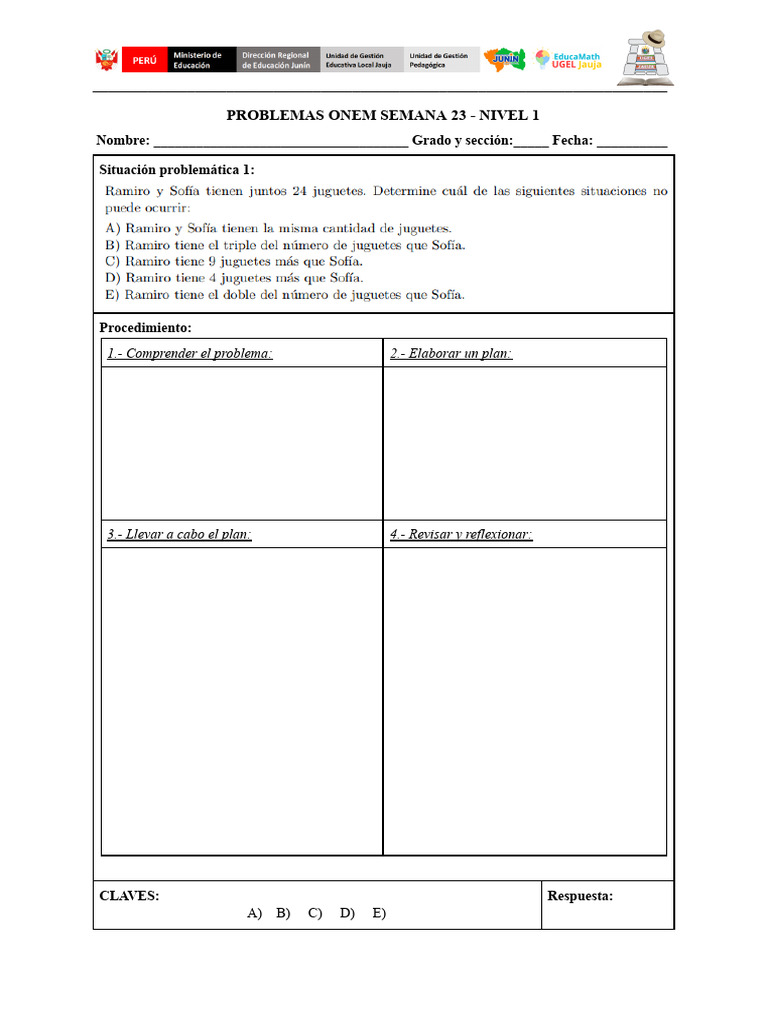 Problemas Onem Semana 23 (n1, n2, n3) | PDF
