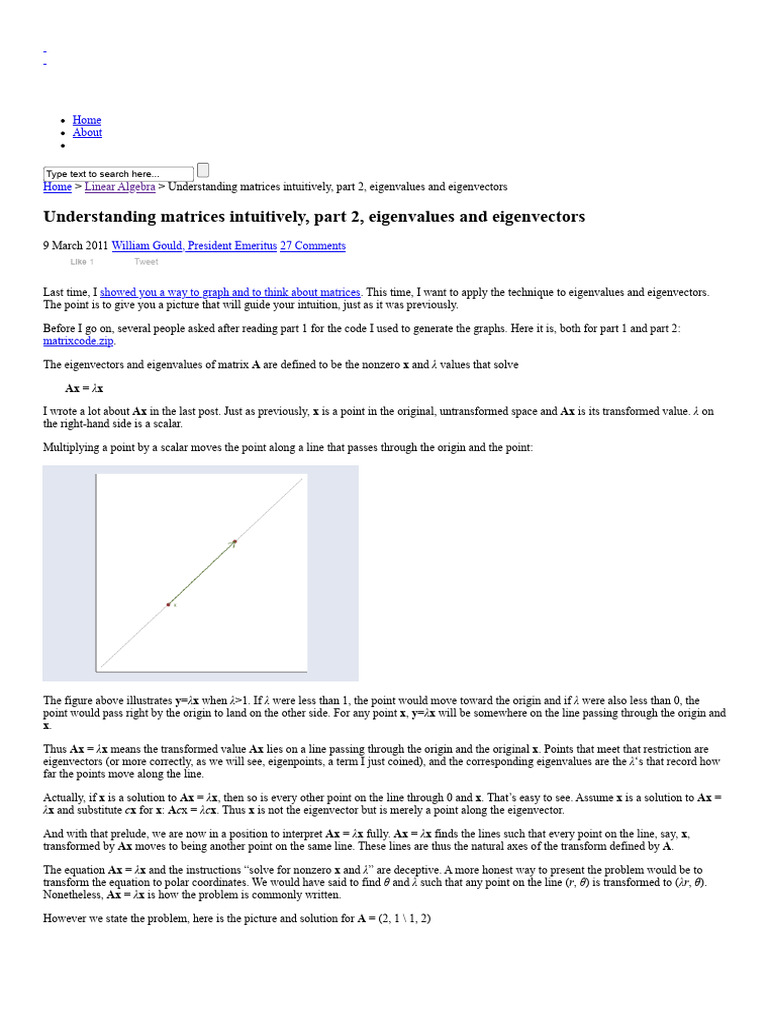 The Stata Blog Understanding Matrices Intuitively, Part 2, Eigenvalues ...