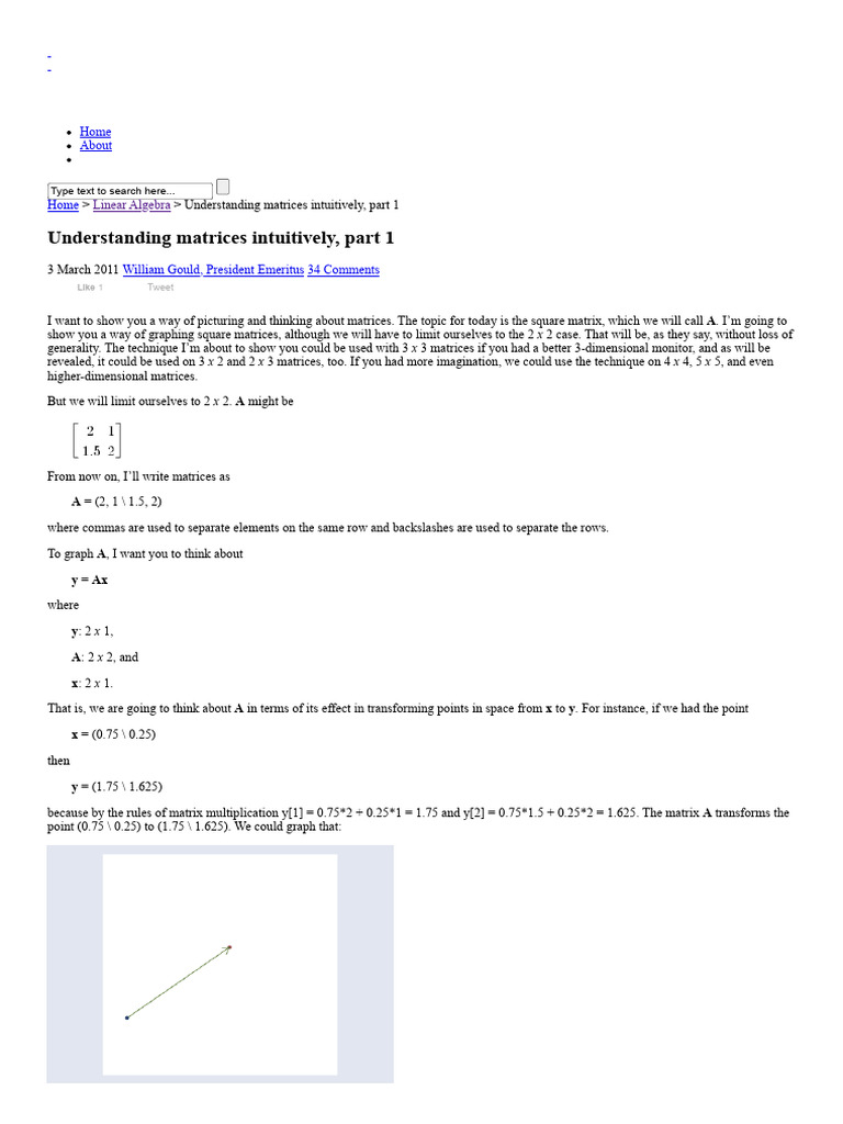 The Stata Blog Understanding Matrices Intuitively, Part 1 | PDF