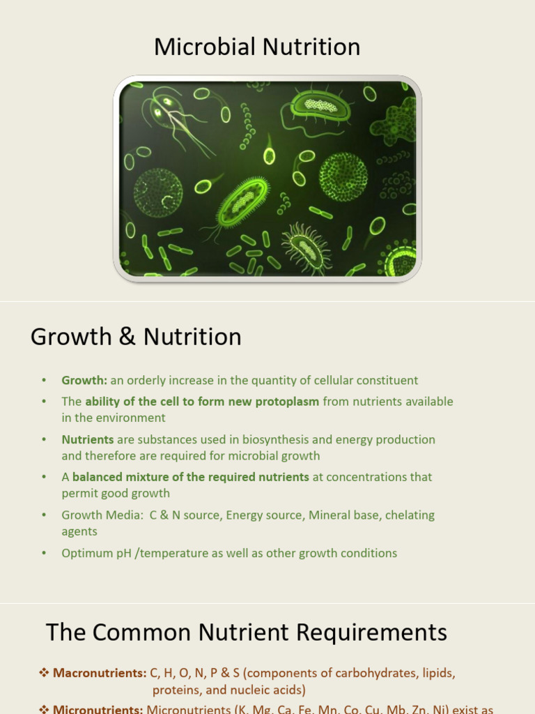 Microbial Nutrition | PDF