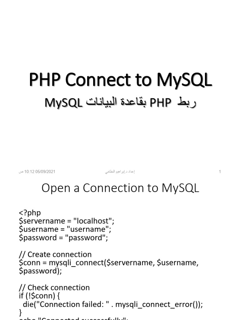 Lecture-7-2-PHP Connect To Mysql | PDF