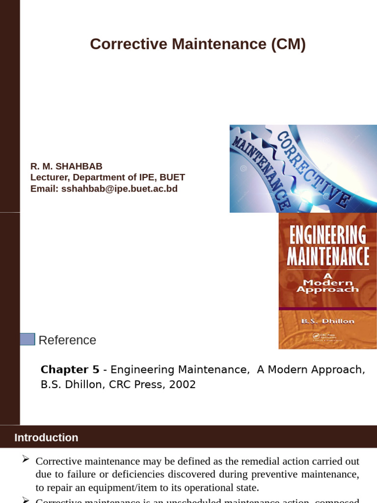 Corrective Maintenance | PDF