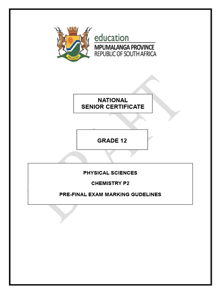 MG Final MOCK Exam PHYSICAL SCIENCES P2 2024 | PDF