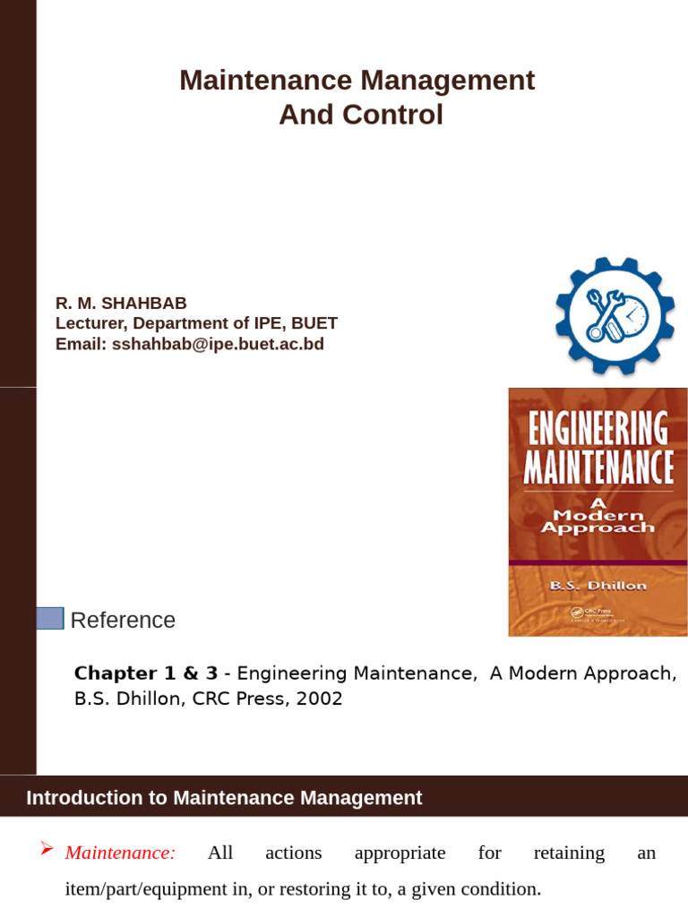 Maintenance Management | PDF