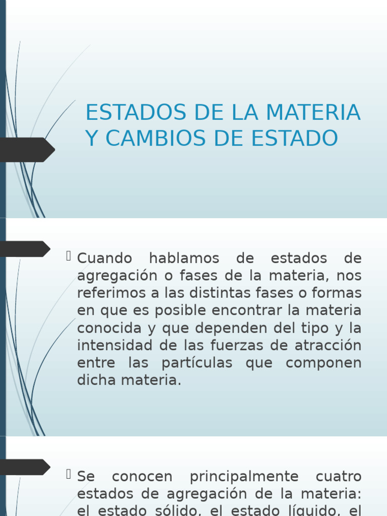 Estados de La Materia y Cambios de Estado | PDF