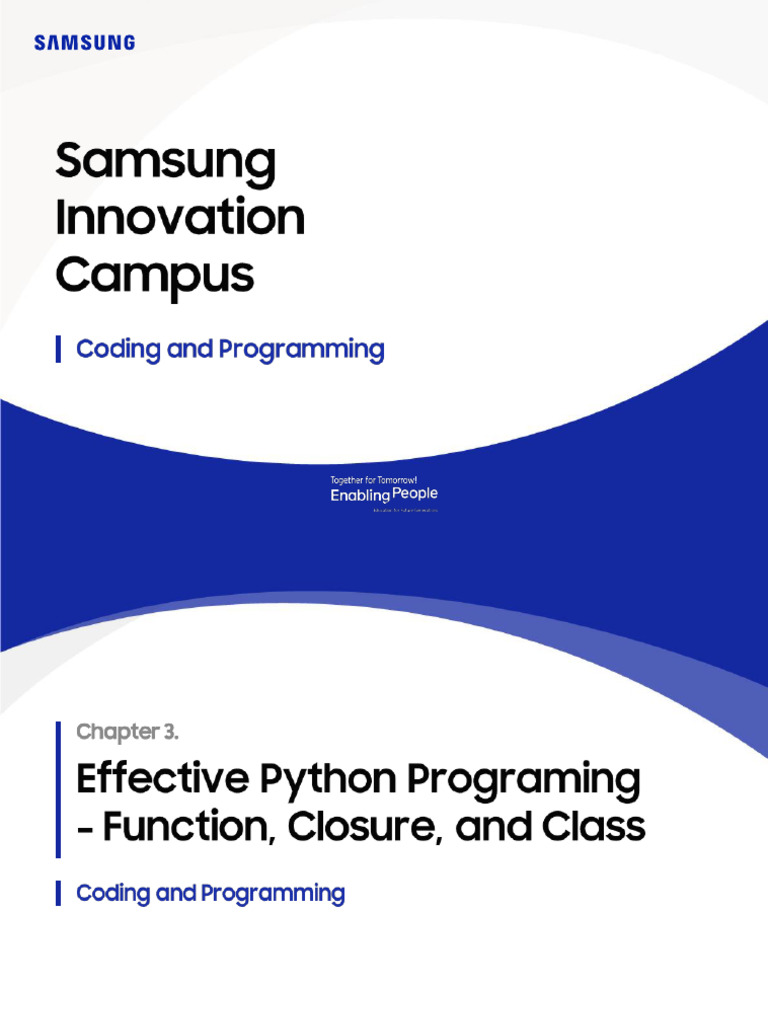 SIC - C - P - Chapter 3. Effective Python Programing - Function ...