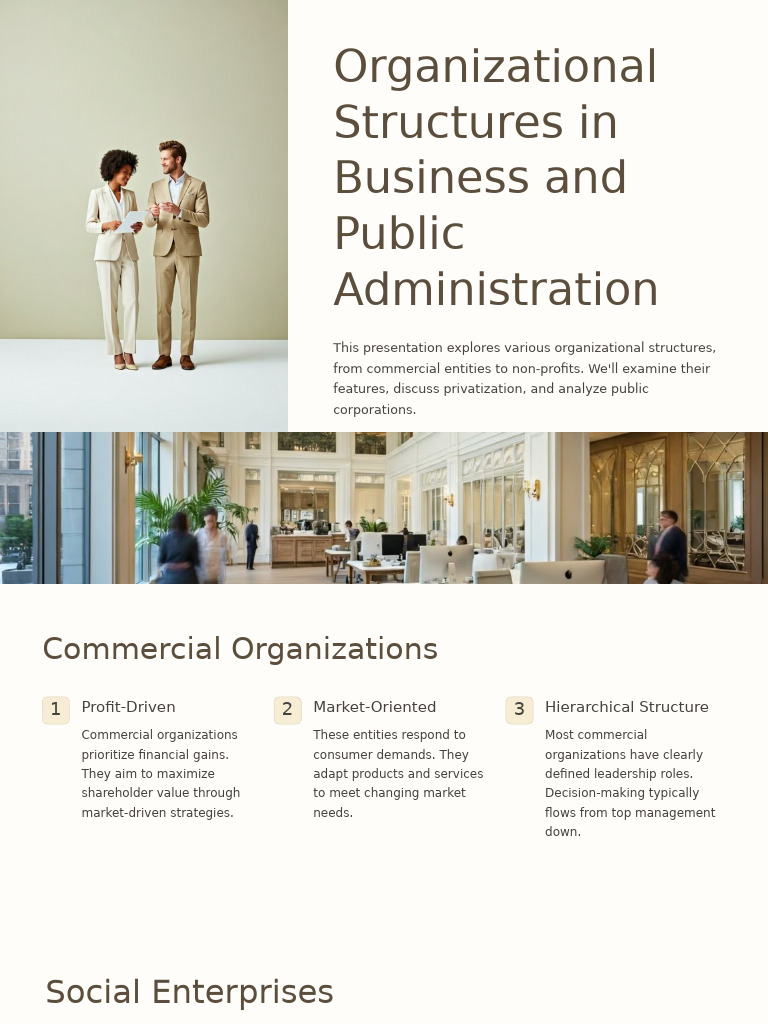 Unit 4. Lesson 2. Organizational Structures in Business and Public ...