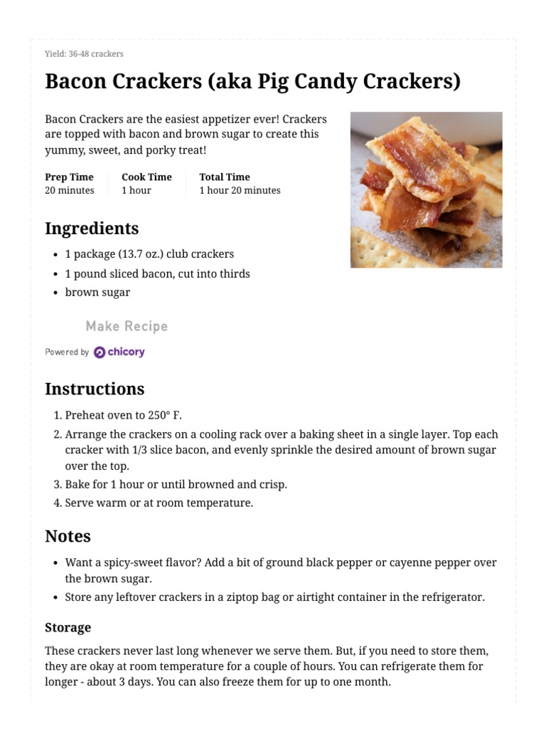 Bacon Crackers (Aka Pig Candy Crackers) - Love Bakes Good Cakes | PDF