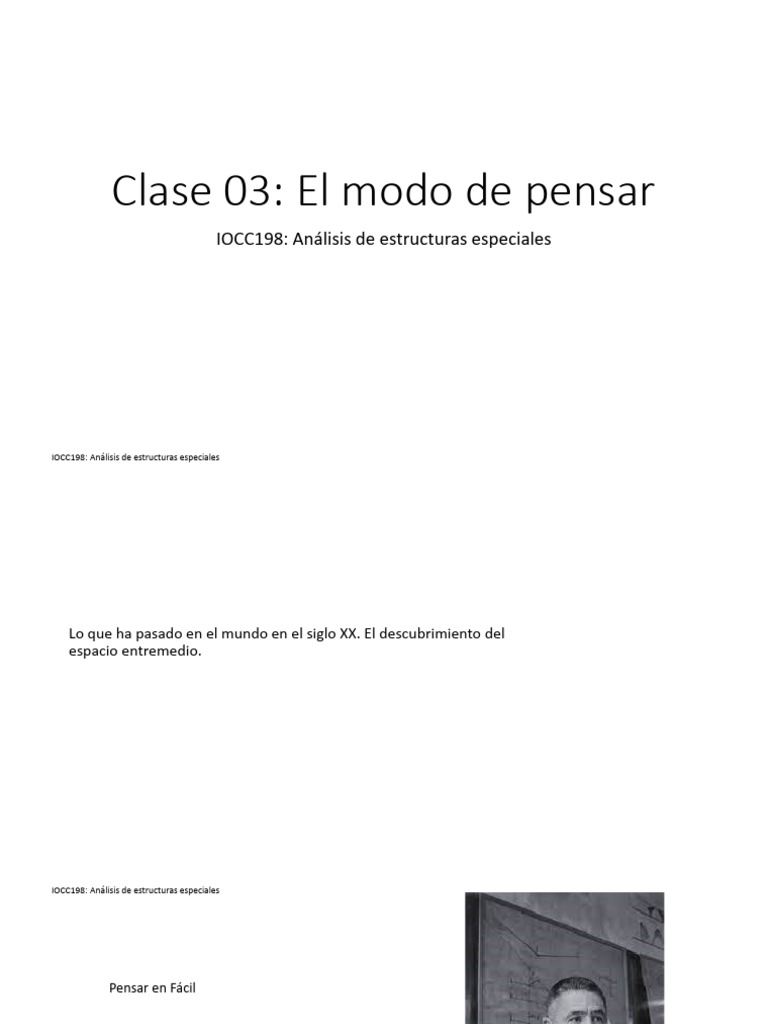 Clase 03 - El modo de pensar | PDF