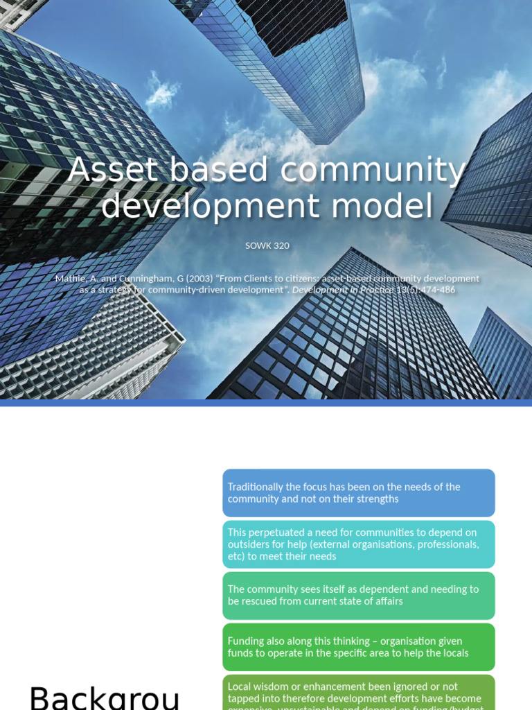 Asset Based Community Development Model | PDF