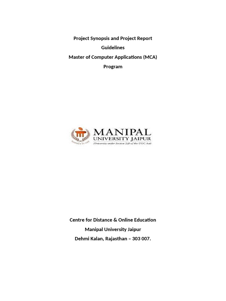 MCA Project Formats | PDF