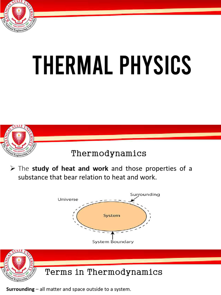 Lecture 4_Thermal Physics | PDF