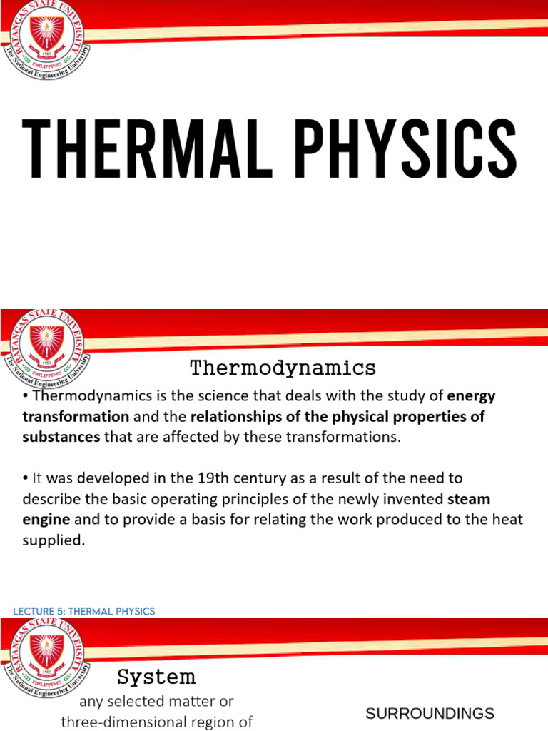 Lecture 2 - Thermal Physics | PDF
