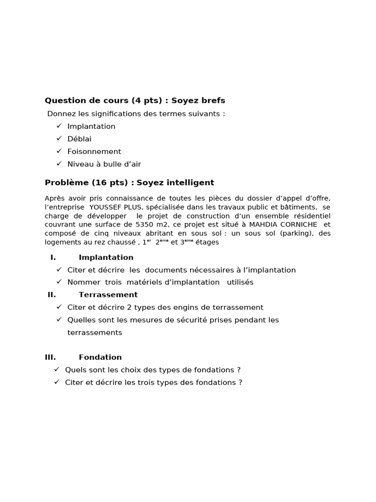 Question de Cours | PDF