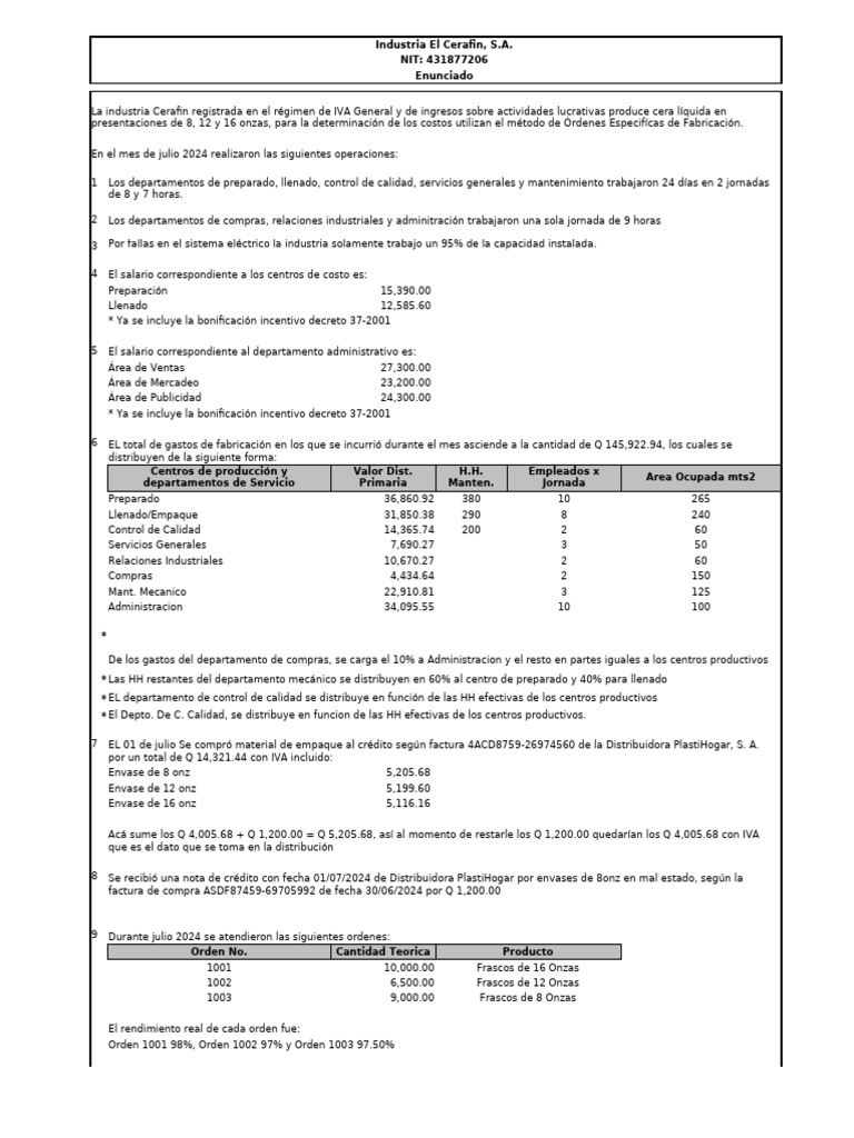 Industria El Cerafin | PDF