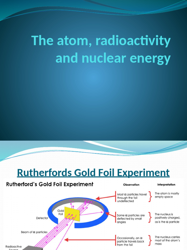 For ScribdThe Atom, Radioactivity and Nuclear Energy | PDF
