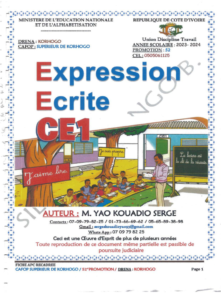 Expression Ecrite Ce1 | PDF
