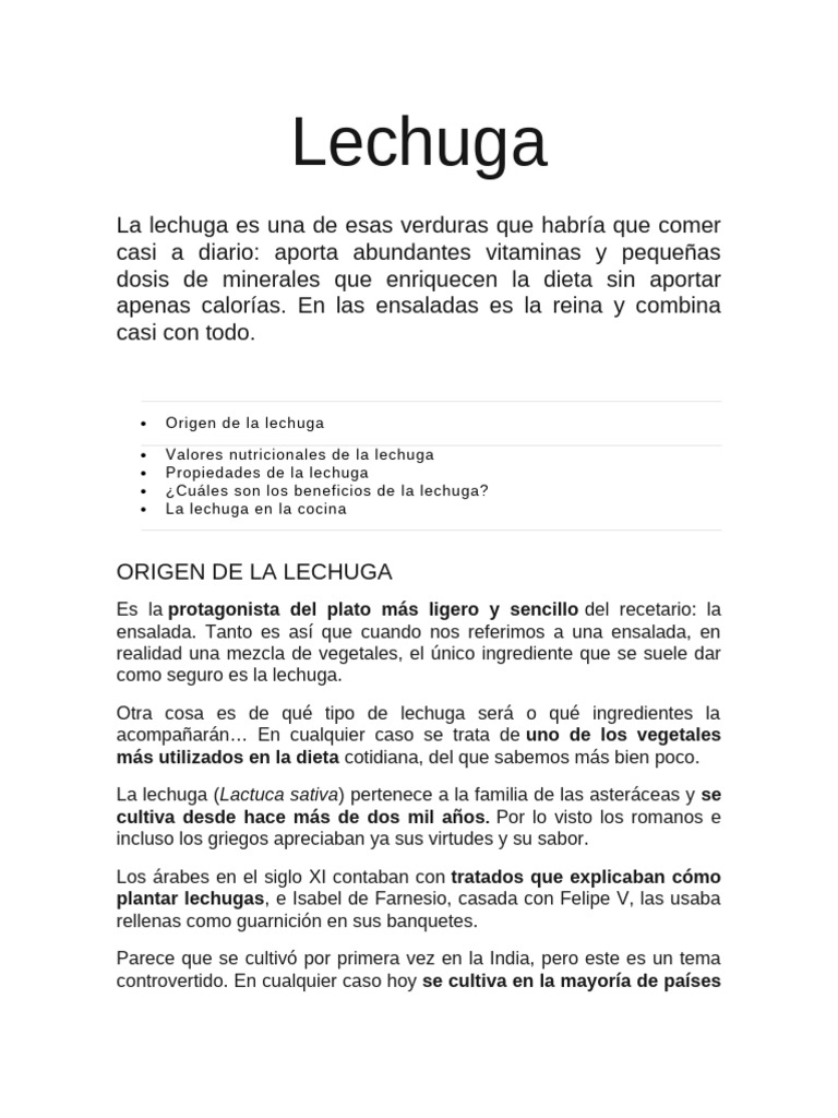 lechuga | PDF