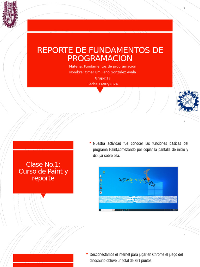 Reporte de Fundamentos de Programacion Omar | PDF