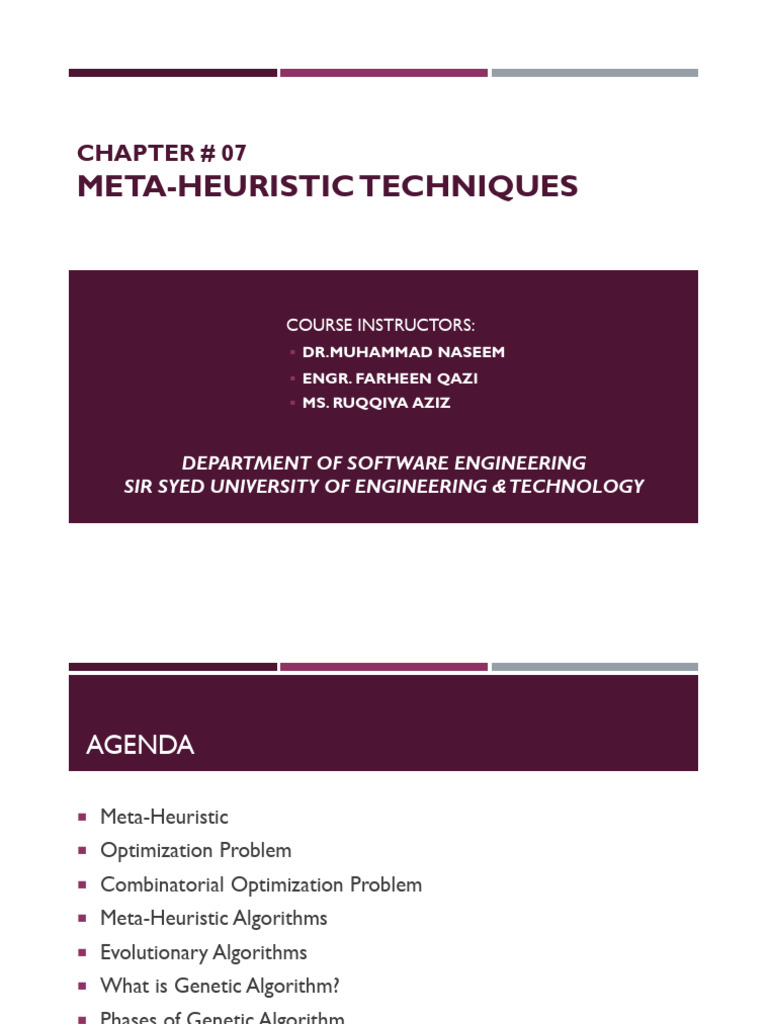 Chapter#07 Meta-Heuristic ALgorithms | PDF
