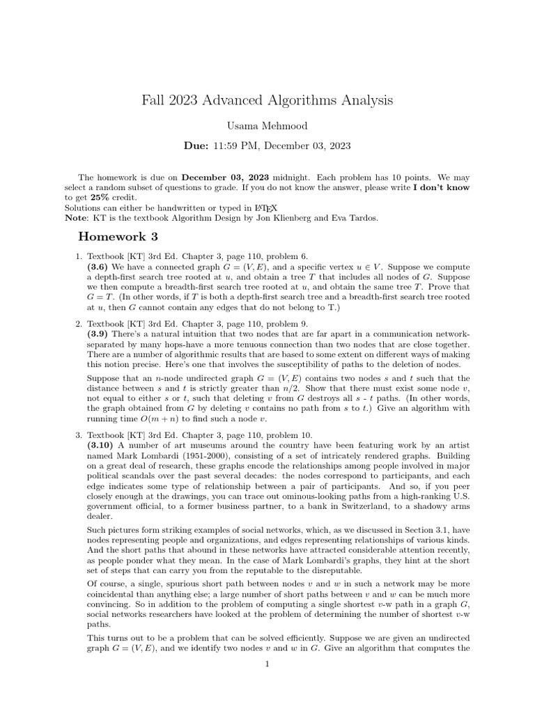 Homework 3 Fall23 Updated | PDF