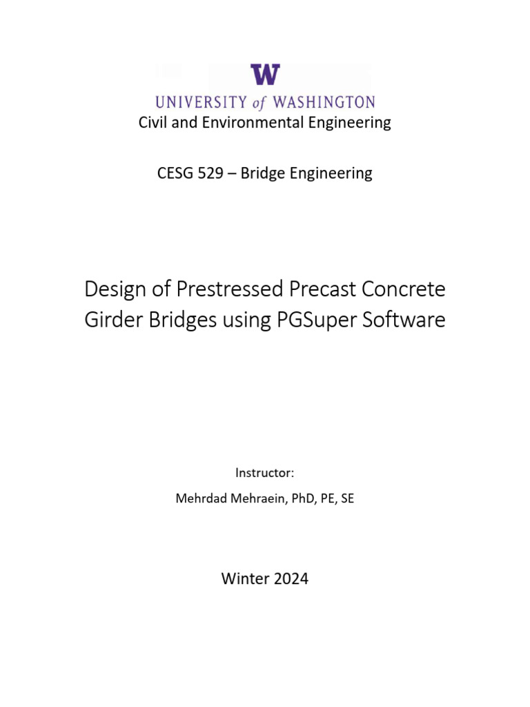 PGSuper Training (2024) | PDF