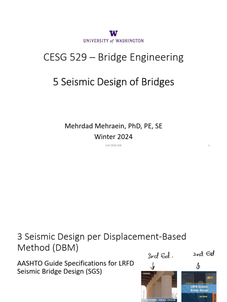 Class 5.2 Seismic Design of Bridges-DBM (24-02-29) | PDF