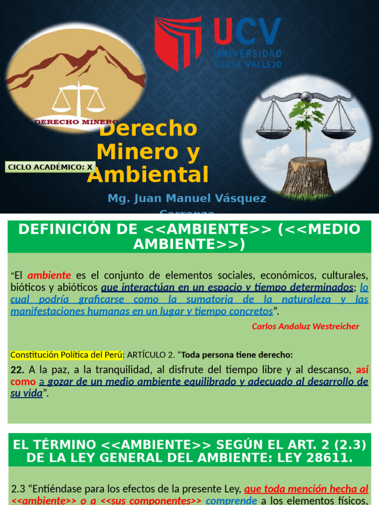 Sesiòn 1 Ambiente y Derecho Ambiental | PDF | Entorno natural | Ley del ...