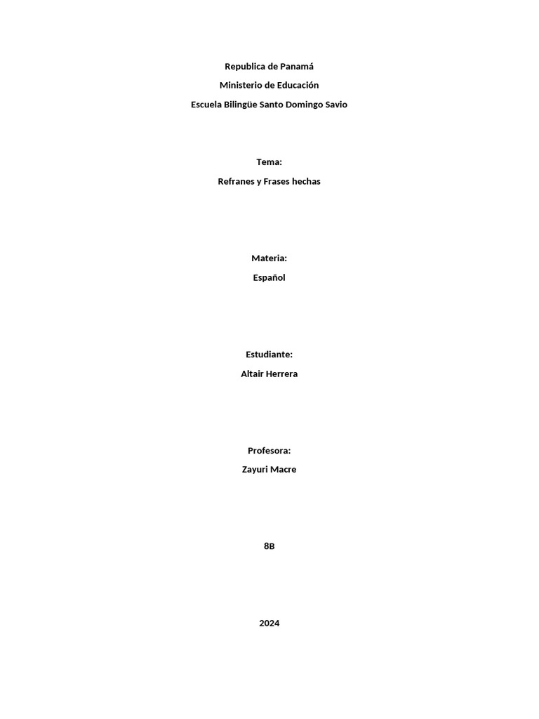 refranes y frases | PDF refranes y frases | PDF
