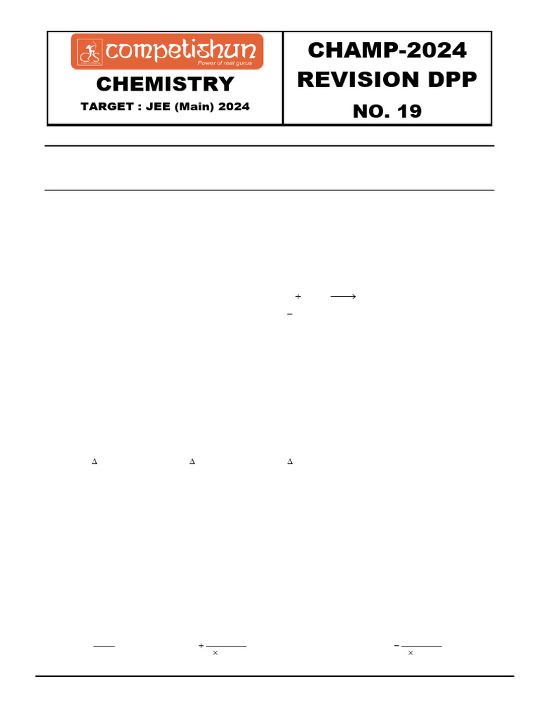 DPP-19 - PC Copy (Thermodynamics - Thermochemistry) | PDF