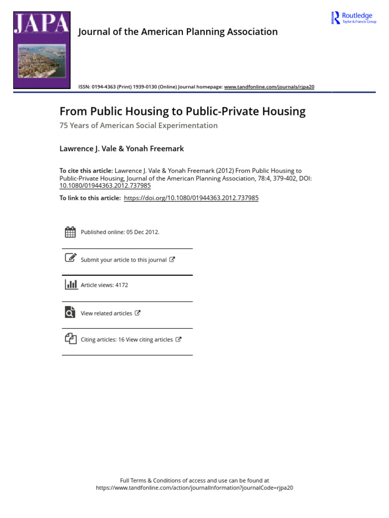 From Public Housing to Public-Private Housing | PDF