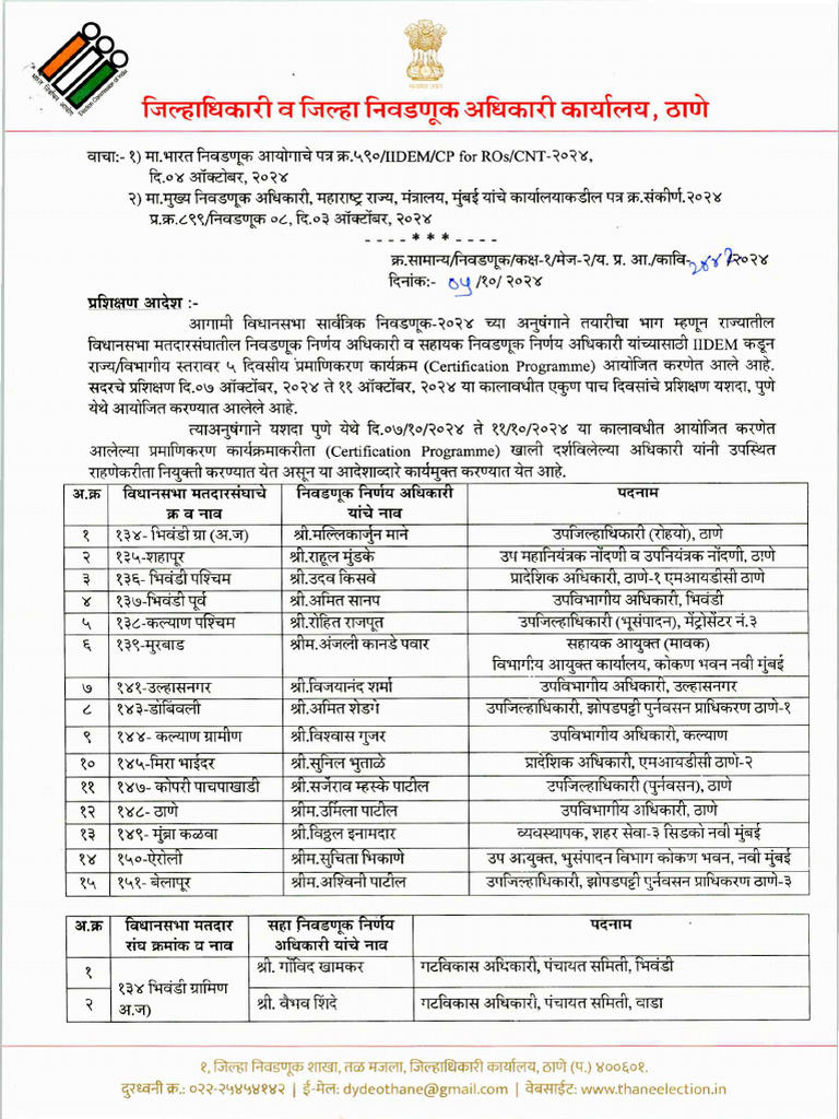 Certification Programme For Returning Officers (ROs) & Assistant ...