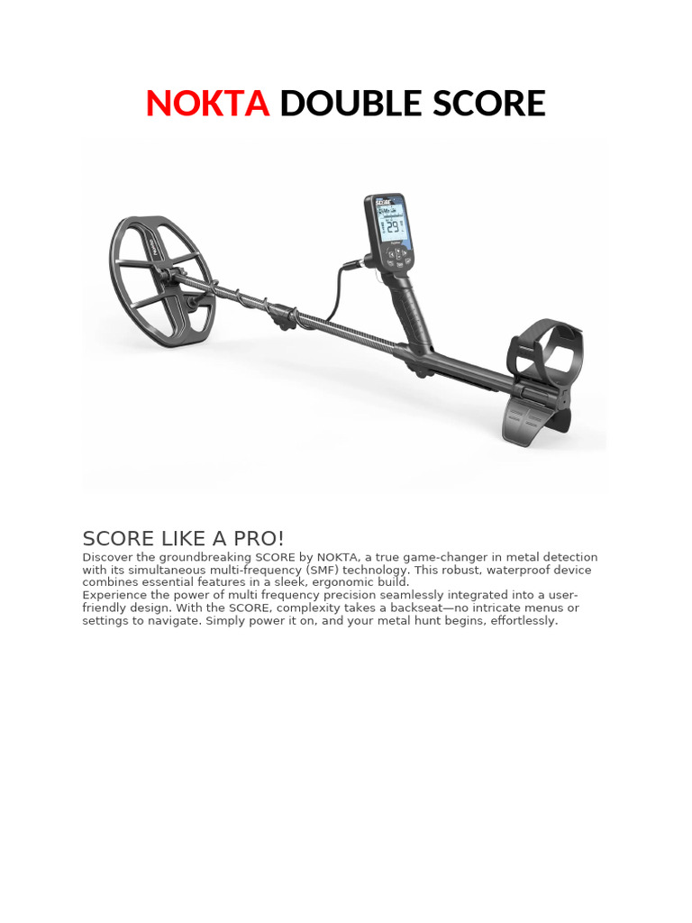 NOKTA DOUBLE SCORE | PDF